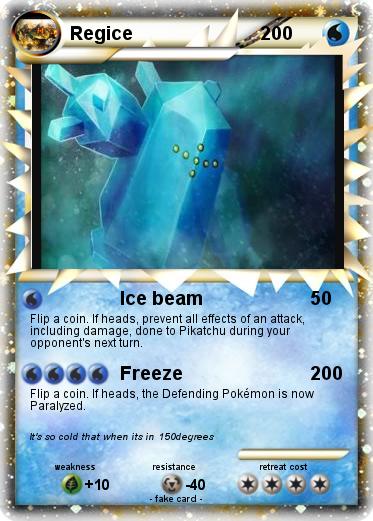 Pokémon Regice 529 529 - Ice beam - My Pokemon Card