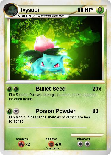 Pokémon Ivysaur 320 320 - Bullet Seed - My Pokemon Card