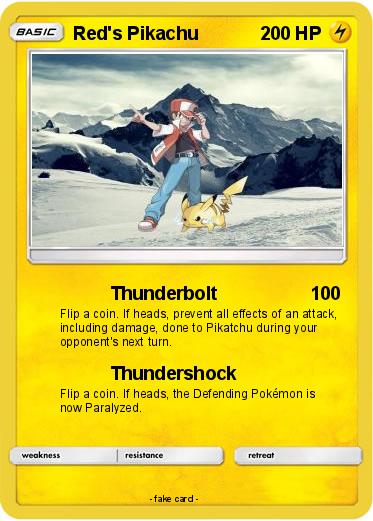 Pokémon Red s Pikachu 78 78 - Thunderbolt - My Pokemon Card