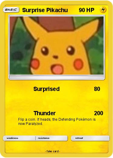 Pokémon Surprise Pikachu 1 1 - Surprised - My Pokemon Card