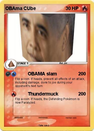 Pokémon OBAma CUbe - OBAMA slam - My Pokemon Card