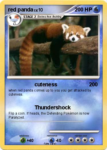 Pokémon red panda 53 53 - cuteness - My Pokemon Card