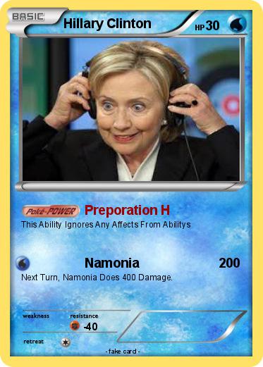 Pokémon Hillary Clinton 104 104 - Preporation H - My Pokemon Card
