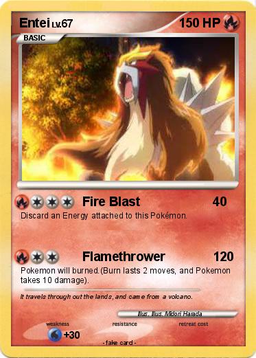 Pokémon Entei 2027 2027 - Fire Blast - My Pokemon Card