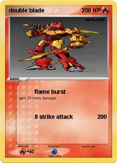 Pokémon double blade 1 1 - flame burst - My Pokemon Card