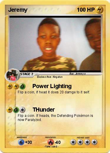 Pokémon Jeremy 502 502 - Power Lighting - My Pokemon Card