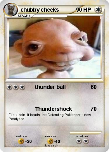 Pokémon chubby cheeks 5 5 - thunder ball - My Pokemon Card