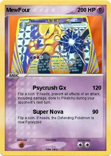 Pokémon MewFour 145 145 - Psycrush Gx - My Pokemon Card