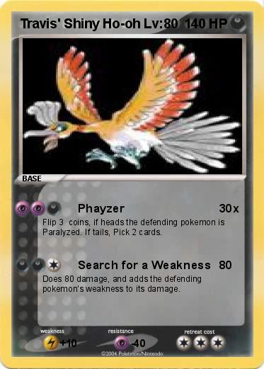Pokémon Travis Shiny Ho oh Lv 80 80 - Phayzer - My Pokemon Card