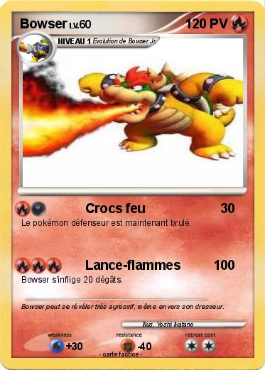 Pokémon Bowser 1353 1353 - Crocs feu - Ma carte Pokémon