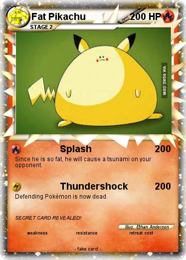 Pokémon Fat Pikachu 196 196 - Splash - My Pokemon Card