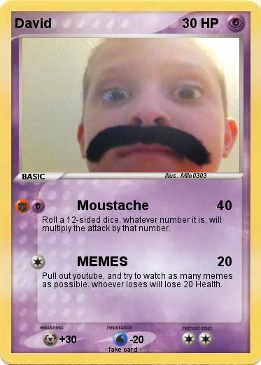 Pokémon David 1872 1872 - Moustache - My Pokemon Card