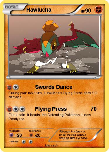 Pokémon Hawlucha 57 57 - Swords Dance - My Pokemon Card
