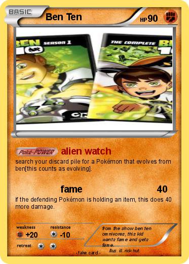 Pokémon Ben Ten 36 36 - alien watch - My Pokemon Card