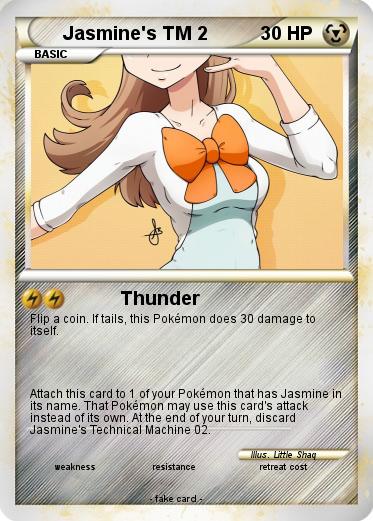 Pokémon Jasmine s TM 2 2 - Thunder - My Pokemon Card