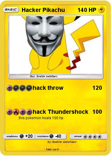Pokémon Hacker Pikachu - hack throw - My Pokemon Card