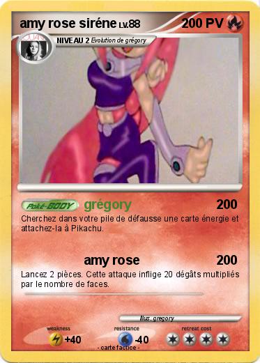Pokémon amy rose sirene 1 1 - grégory - Ma carte Pokémon