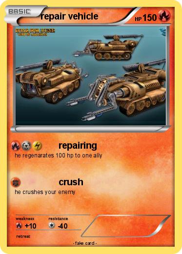Pokémon repair vehicle - repairing - My Pokemon Card