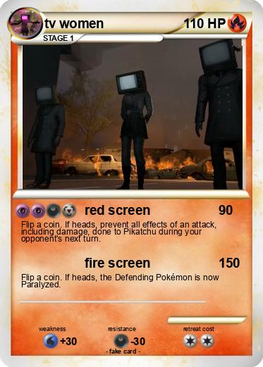 Pokémon tv women 2 2 - red screen - My Pokemon Card