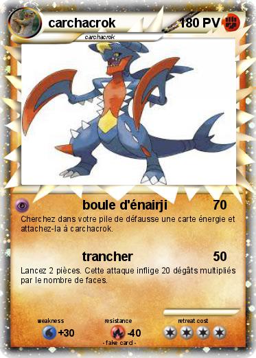 Pokémon carchacrok 205 205 - boule d'énairji - Ma carte Pokémon