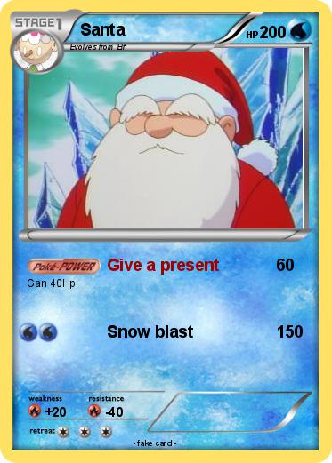 Pokémon Santa 996 996 - Give a present - My Pokemon Card