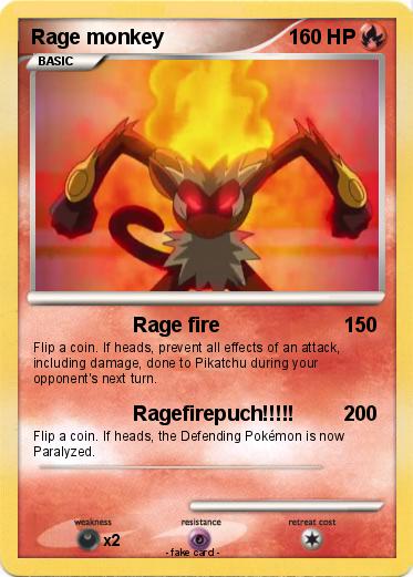 Pokémon Rage monkey 2 2 - Rage fire - My Pokemon Card