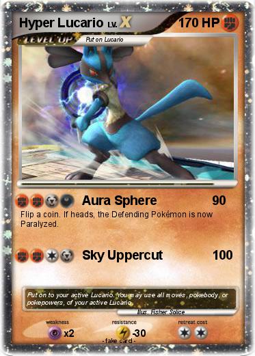 Pokémon Hyper Lucario 1 1 - Aura Sphere - My Pokemon Card