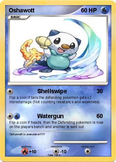 Pokémon Oshawott 831 831 - Shellswipe - My Pokemon Card