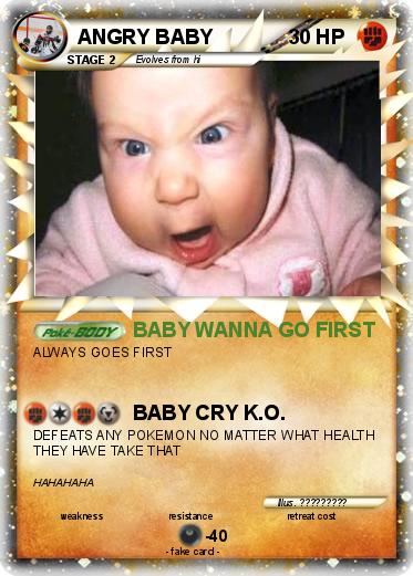 Pokémon ANGRY BABY 8 8 - BABY WANNA GO FIRST - My Pokemon Card