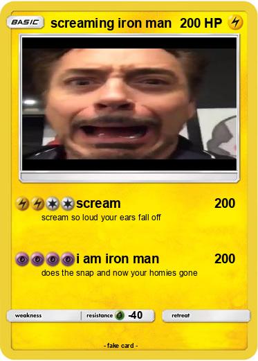 Pokémon screaming iron man - scream - My Pokemon Card