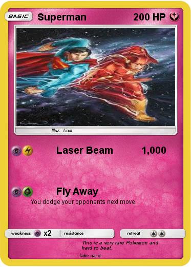 Pokémon Superman 816 816 - Laser Beam 1,000 - My Pokemon Card