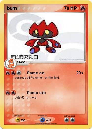 Pokémon burn - flame on - My Pokemon Card