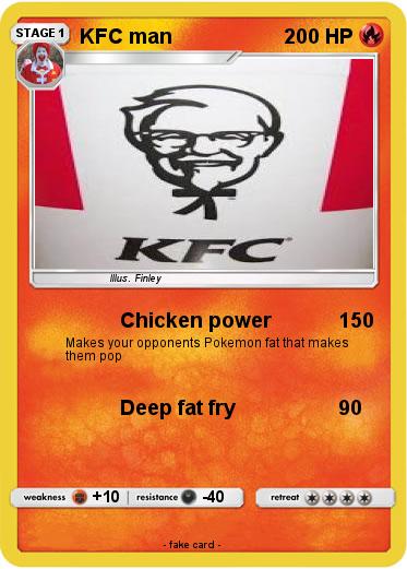 Pokémon KFC man 33 33 - Chicken power - My Pokemon Card