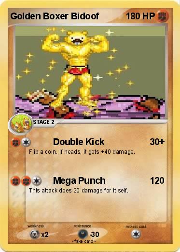 Pokémon Golden Boxer Bidoof - Double Kick - My Pokemon Card