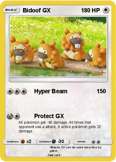 Pokémon Bidoof GX - Hyper Beam - My Pokemon Card