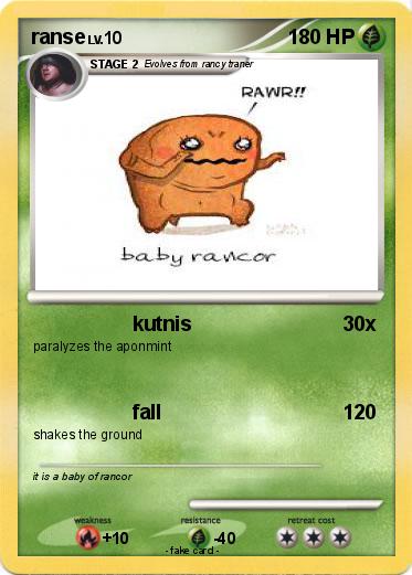 Pokémon ranse - kutnis - My Pokemon Card