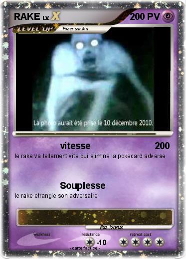 Pokémon RAKE 12 12 - vitesse - Ma carte Pokémon