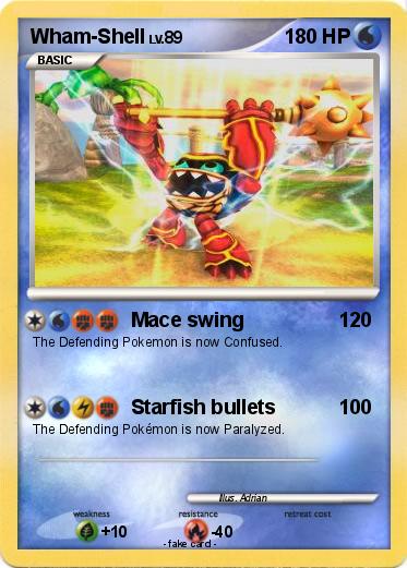 Pokémon Wham Shell 98 98 - Mace swing - My Pokemon Card