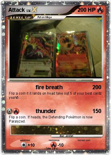 Pokémon Attack 167 167 - fire breath - My Pokemon Card