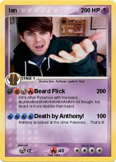 Pokémon Ian 348 348 - Beard Flick - My Pokemon Card