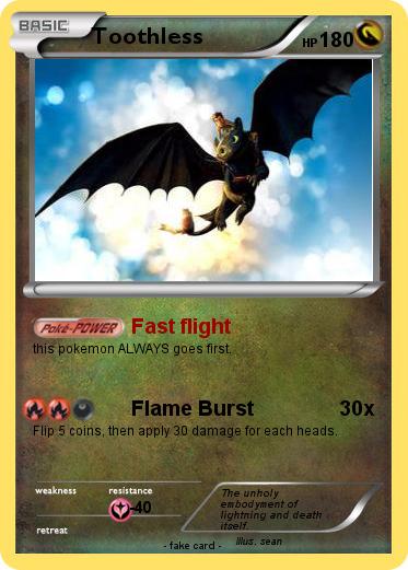 Pokémon Toothless 617 617 - Fast flight - My Pokemon Card