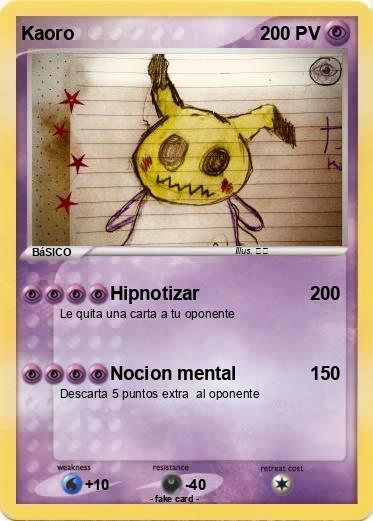 Pokémon Kaoro - Hipnotizar - Mi carta pokémon