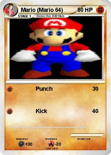 Pokémon Mario Mario 64 64 - Punch - My Pokemon Card