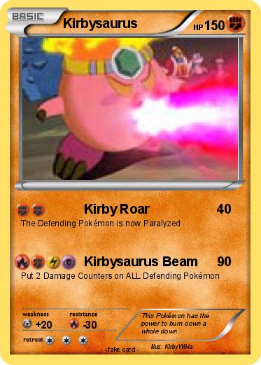 Pokémon Kirbysaurus 1 1 - Kirby Roar - My Pokemon Card