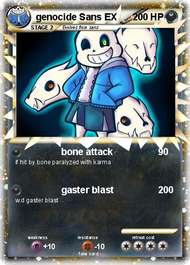 Pokémon genocide Sans EX - bone attack - My Pokemon Card