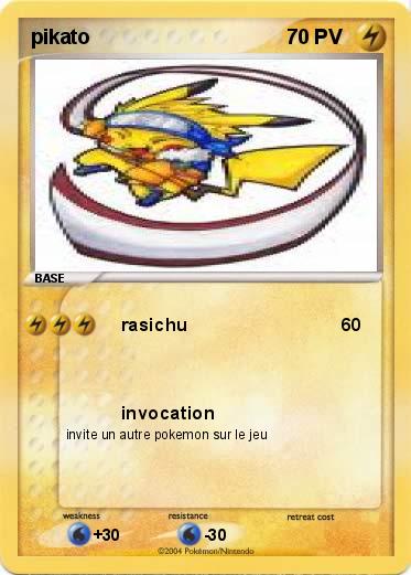 Pokémon pikato 1 1 - rasichu - Ma carte Pokémon