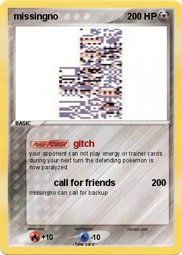 Pokémon missingno 841 841 - gitch - My Pokemon Card