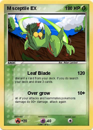 Pokémon M sceptile EX 34 34 - Leaf Blade - My Pokemon Card