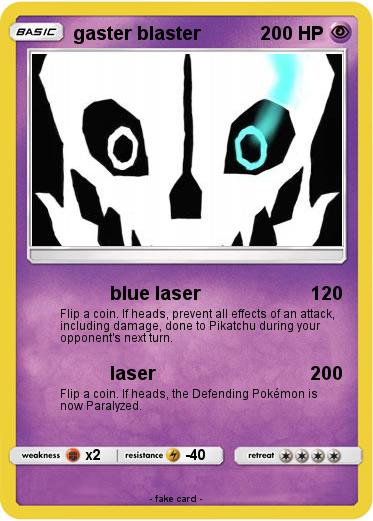 Pokémon gaster blaster 35 35 - blue laser - My Pokemon Card