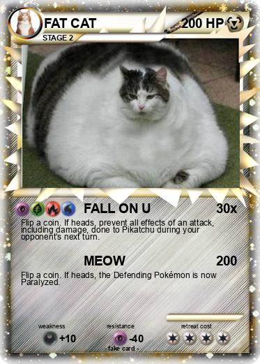 Pokémon FAT CAT 450 450 - FALL ON U - My Pokemon Card